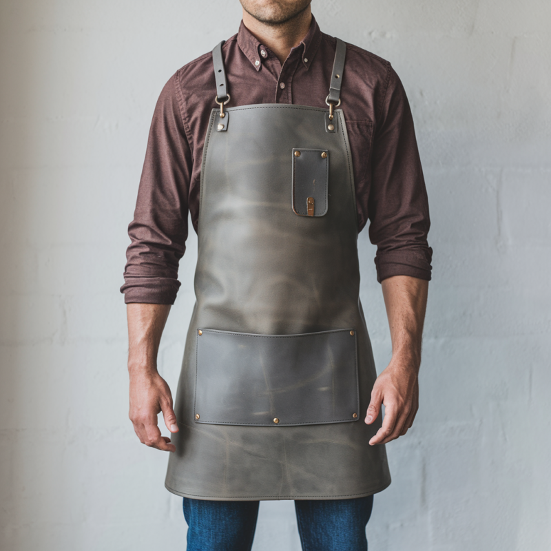 Eternal Guard Grey Blacksmith Leather Apron - Apron Crafts