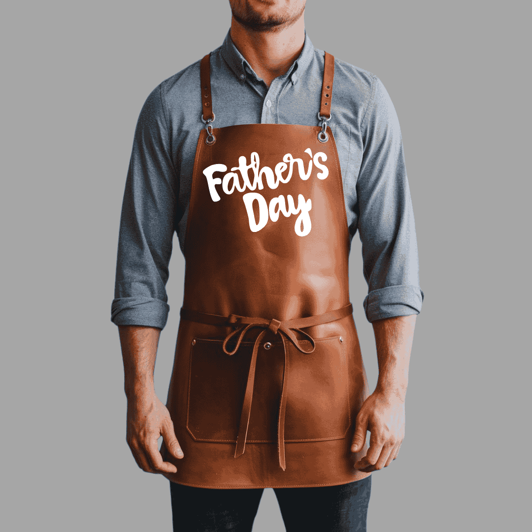 Father’s Day Crazy Horse Leather Apron - Apron Crafts